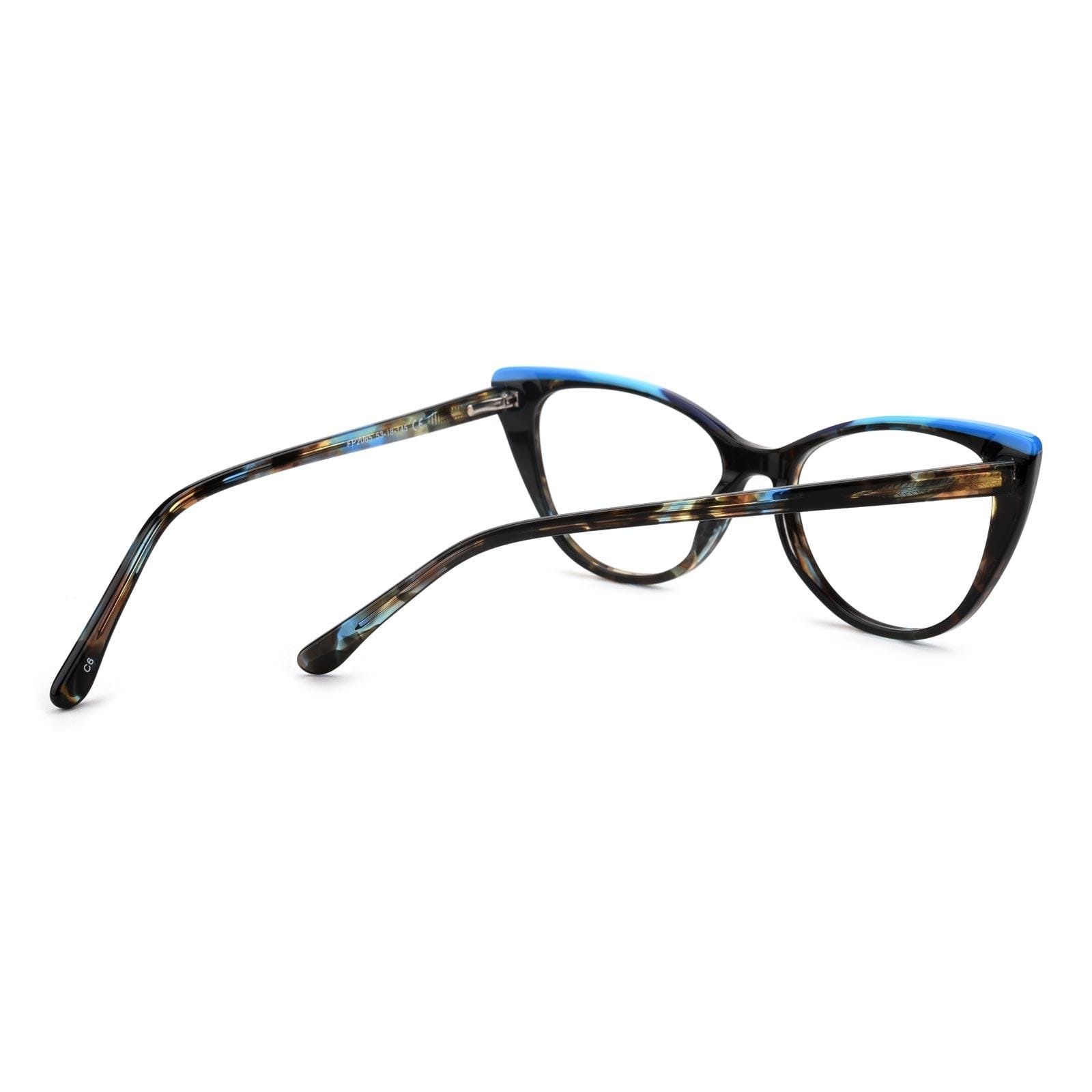 Perla Cat Eyeglasses In Blue Sllac