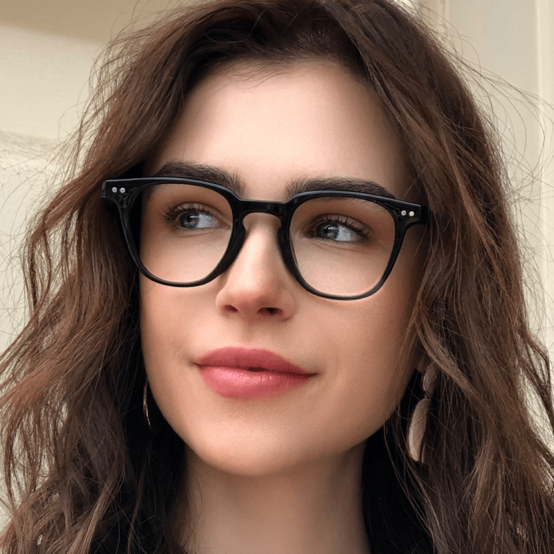 Flashback Square Eyeglasses In Black Sllac