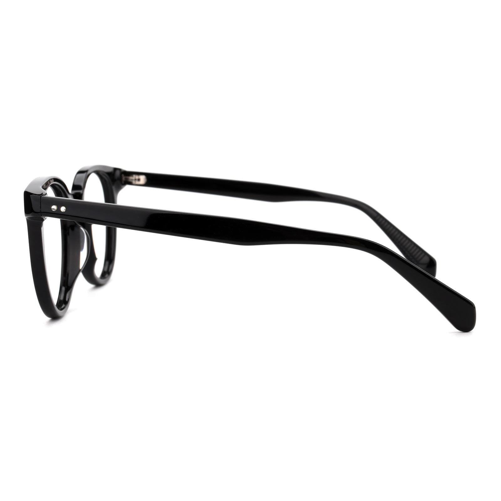Riley Round Eyeglasses in Black - Sllac