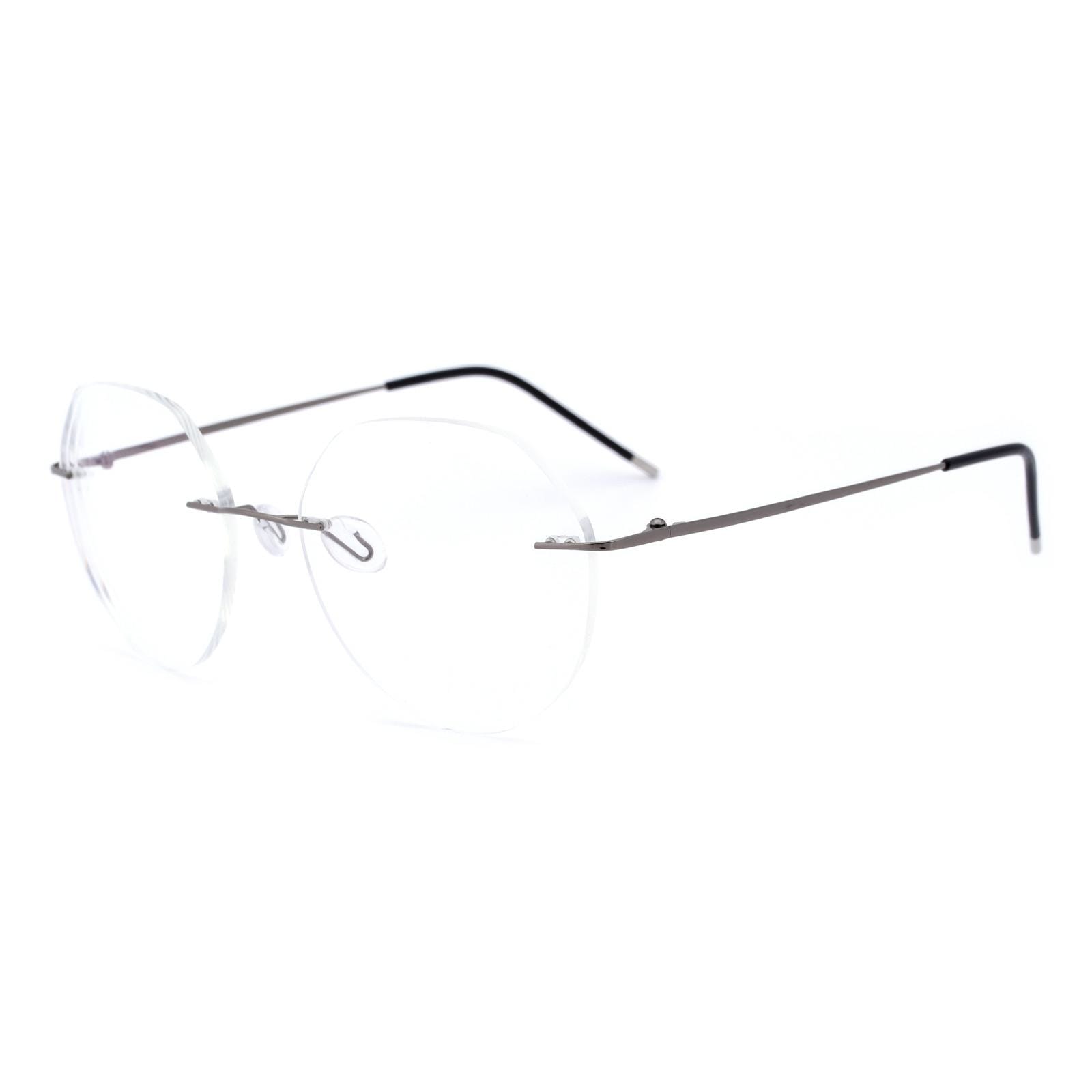 Invisible Round Eyeglasses in Purple - Sllac