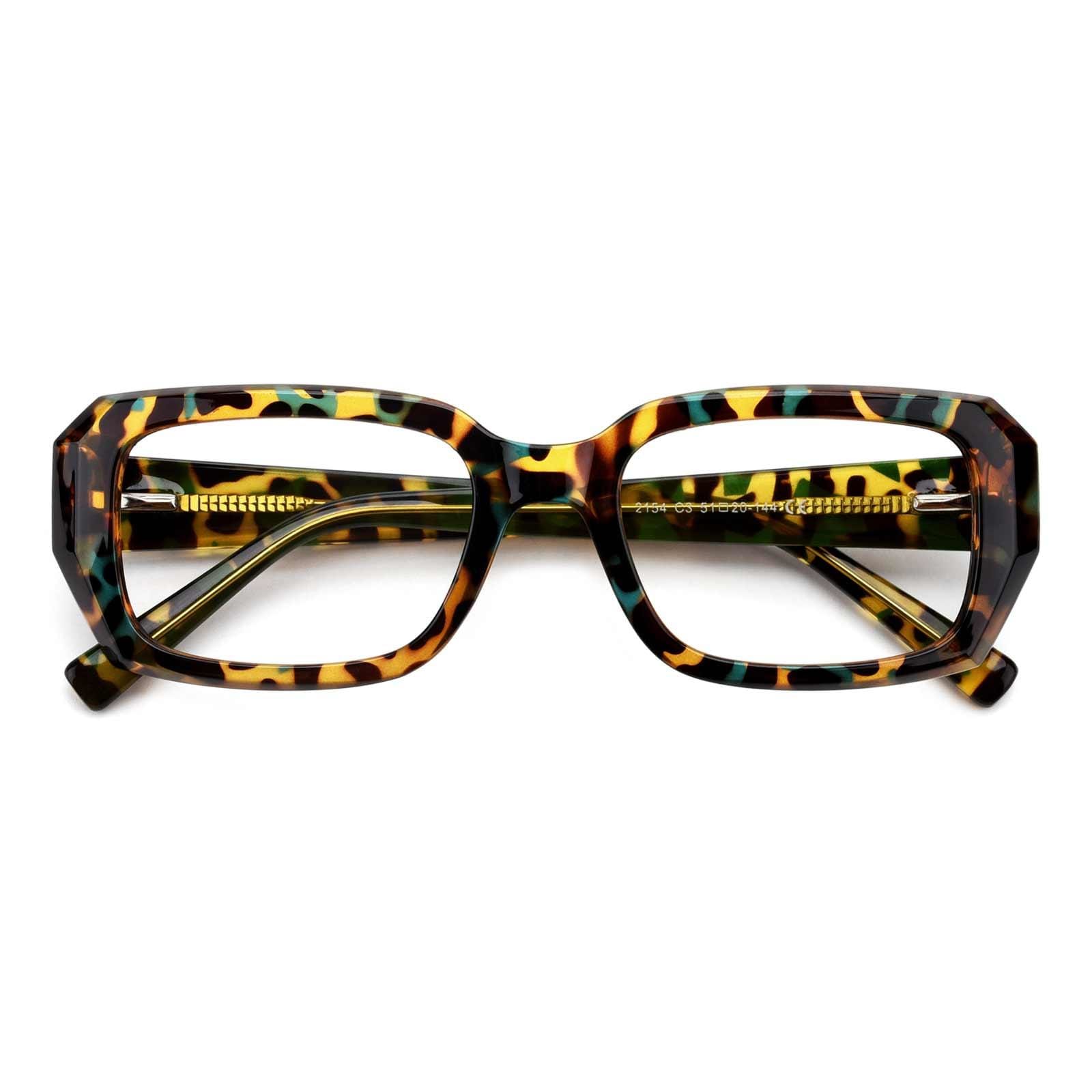 Nasira Rectangle Eyeglasses In Green Sllac