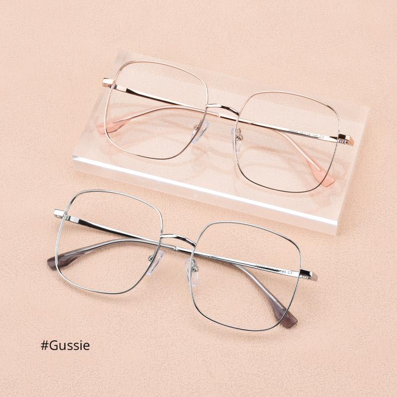 Gussie Square Eyeglasses in Gold - Sllac