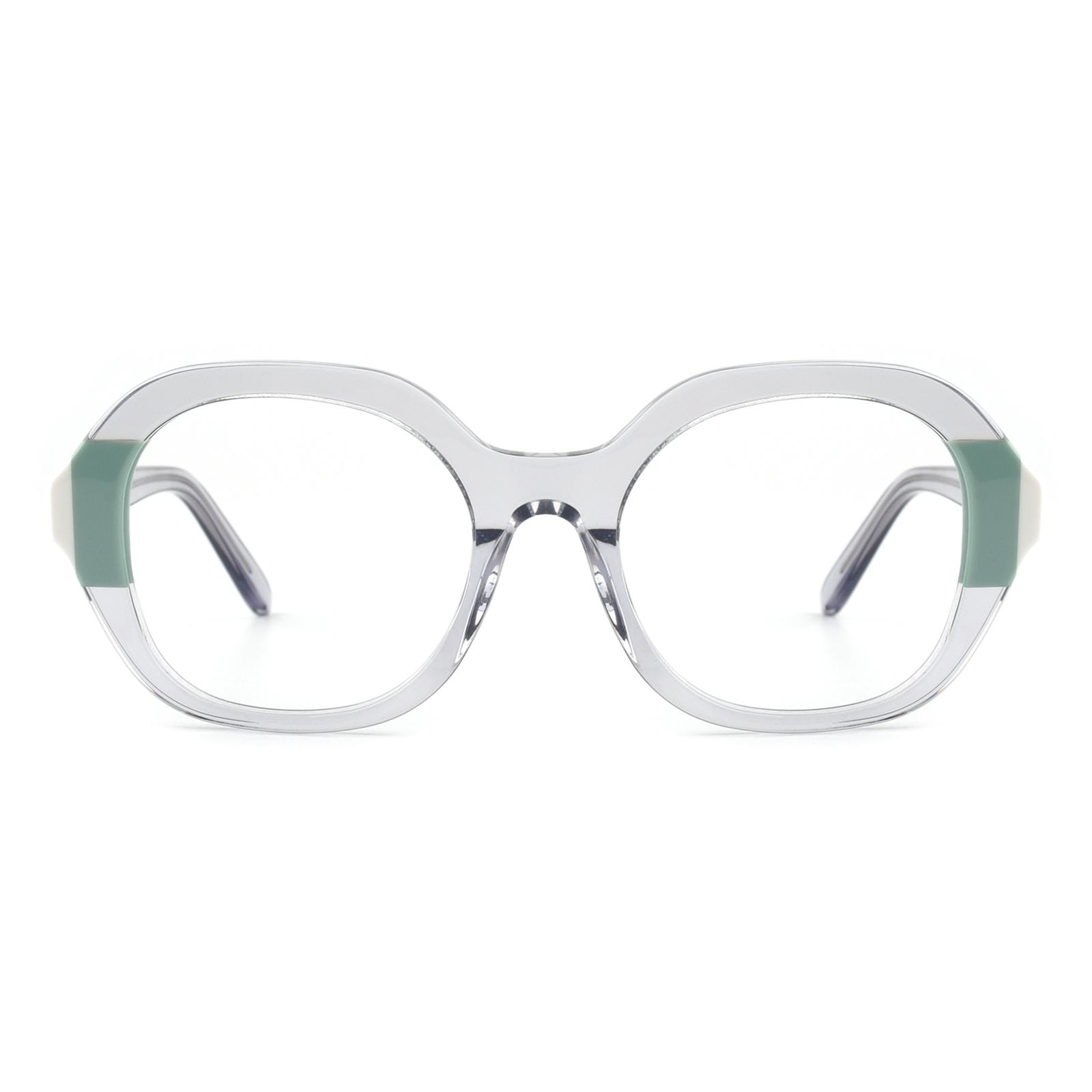 Story Square Eyeglasses In Translucent Sllac