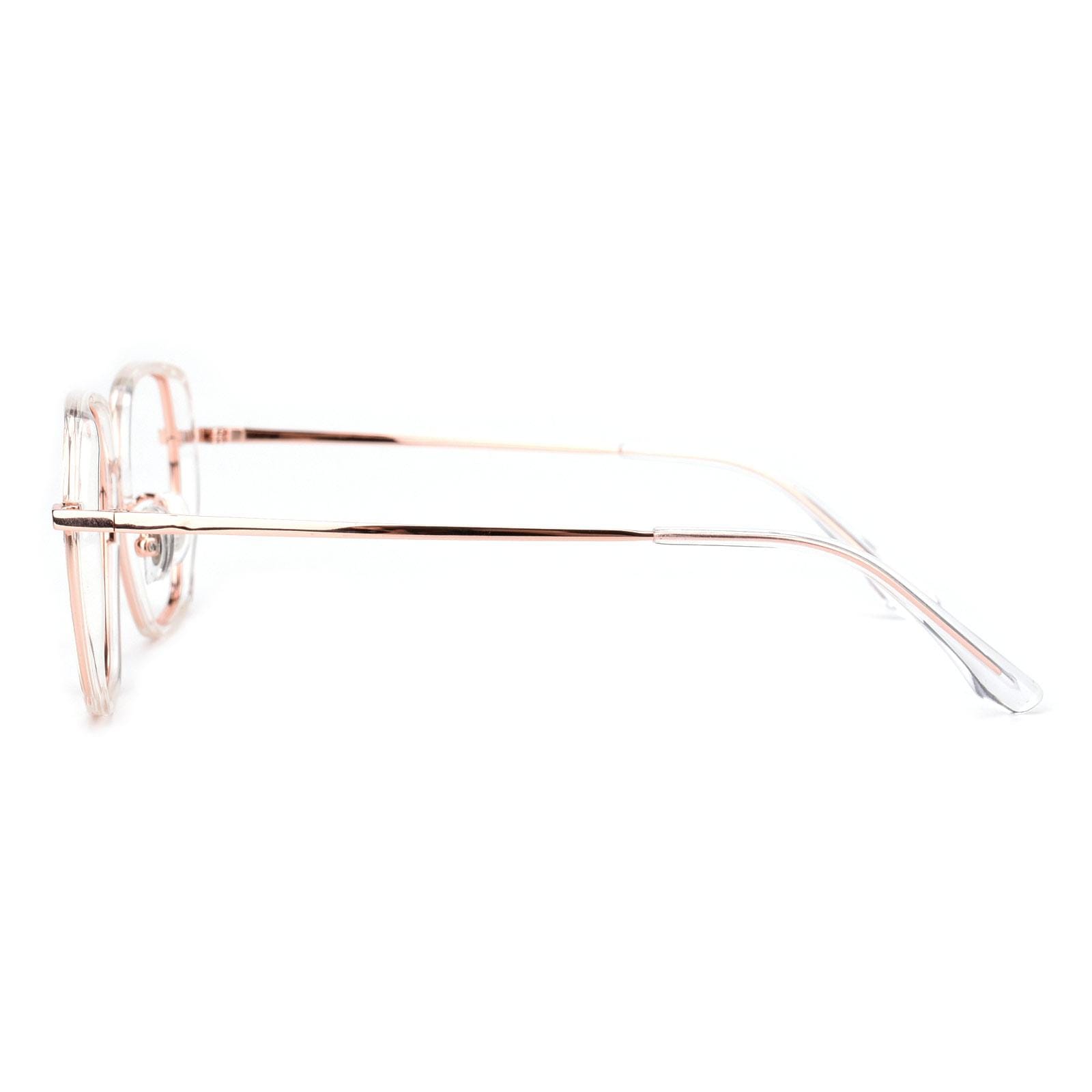 Leo Geometric Eyeglasses In Blue Sllac