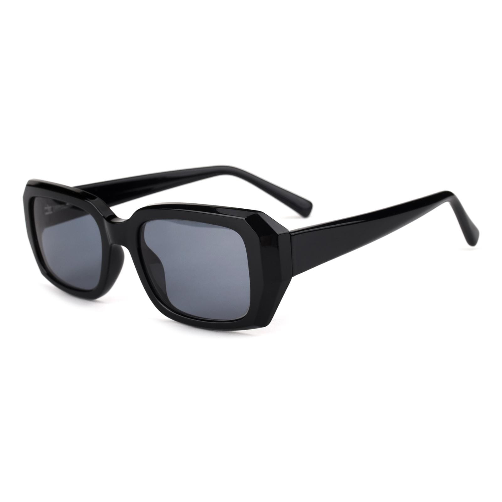 Nasira Rectangle Sunglasses In Black Sllac