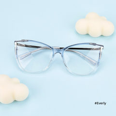 Everly Cat Eyeglasses in Blue - Sllac